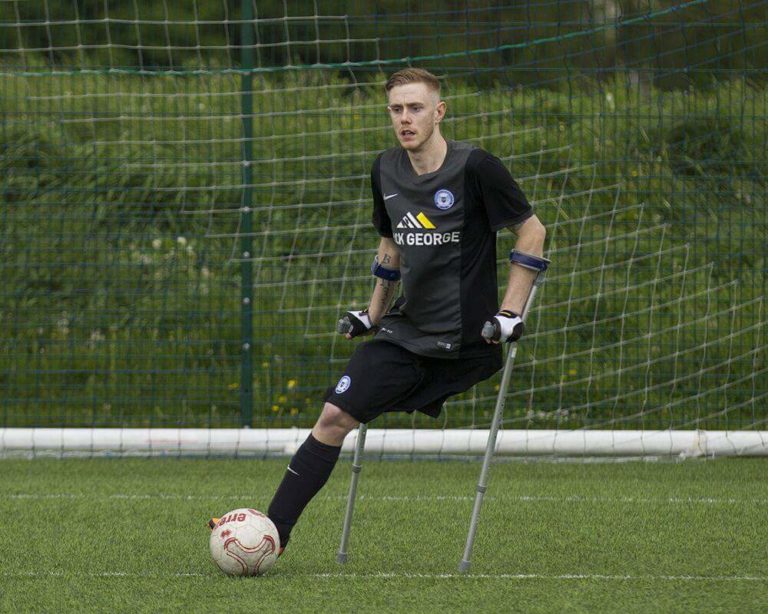 Watch inspirational Notts amputee footballer showcasing his skills on ...