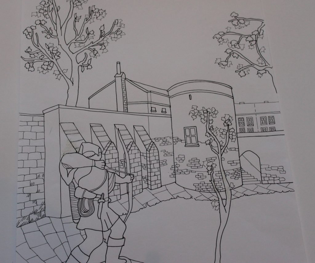 Colouring book featuring iconic Nottingham landmarks created by ...