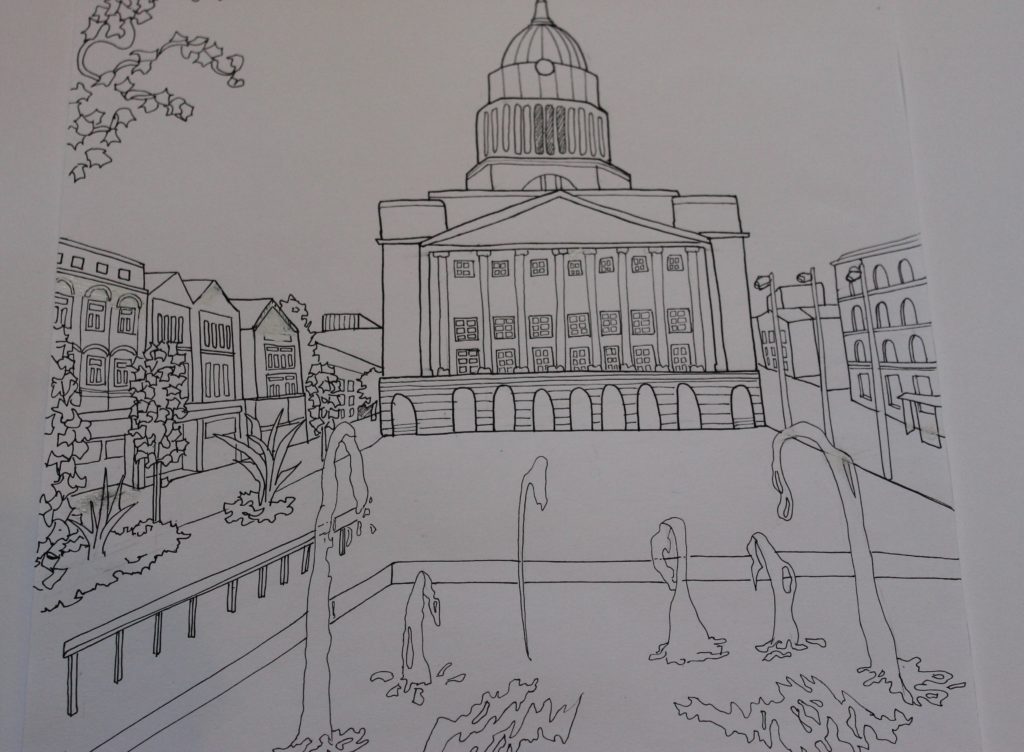 Colouring book featuring iconic Nottingham landmarks created by ...