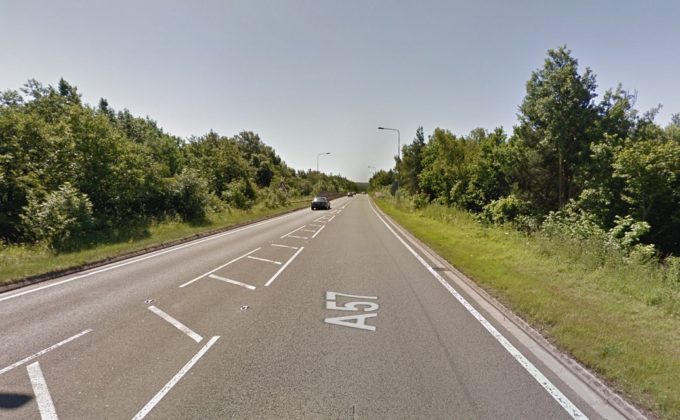 The A57 in Worksop between the junctions with the A60 and Claylands ...