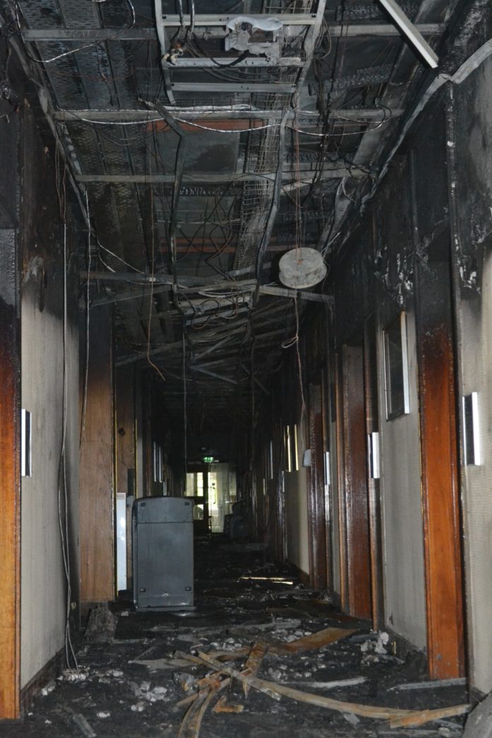 Pictures show damage inside County Hall as fire service stresses ...