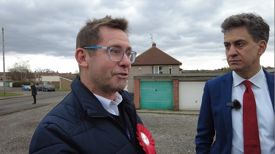 Mansfield Mayor Andy Abrahams, left, with former Labour Leader Ed ...