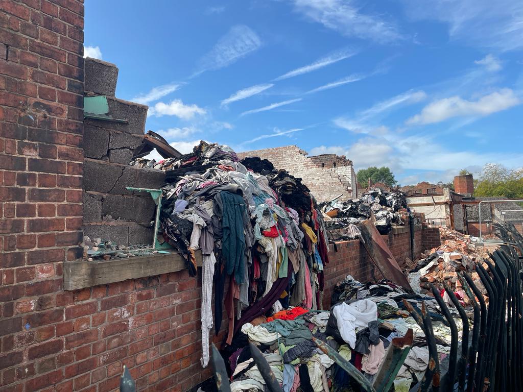 Clothes seen scattered near Forest Road in Mansfield after the Savanna ...