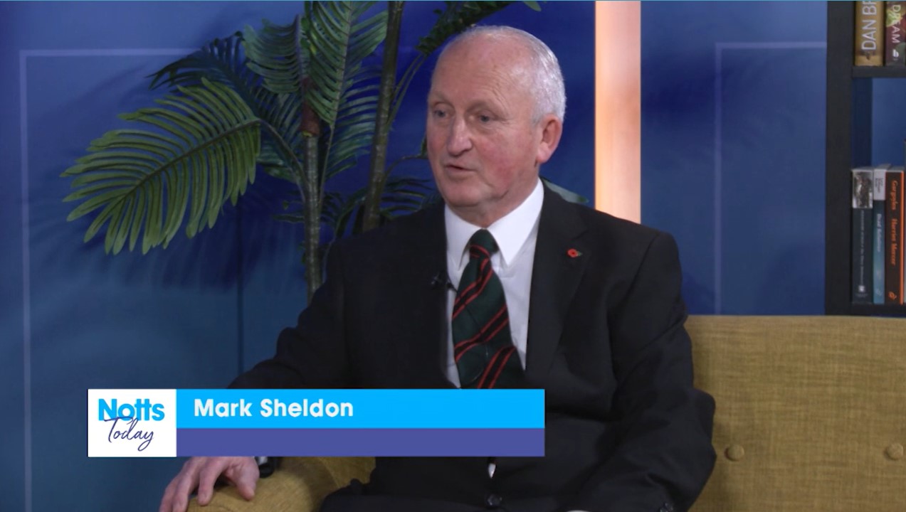Mark Sheldon, father of Rifleman Adrian Sheldon, appearing on Notts ...
