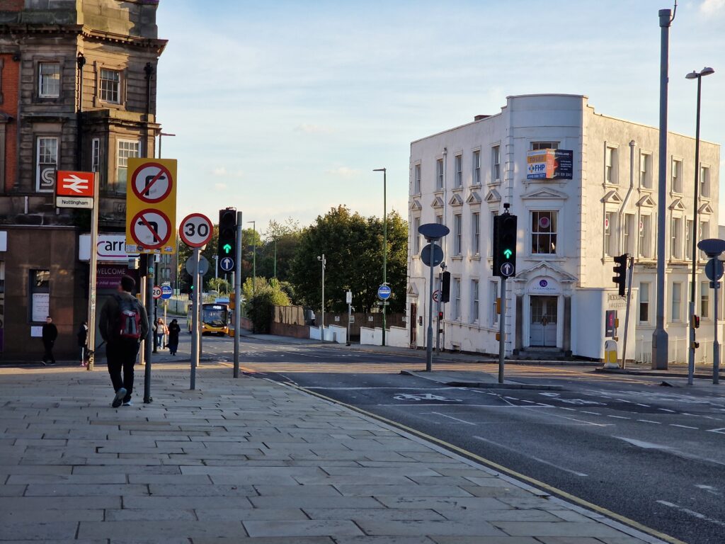 The junction of Queens Road and Arkwright Street, where ANPR cameras ...