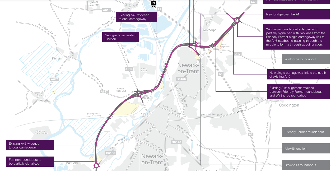 Long-awaited A46 Newark bypass plans submitted to government – Notts TV ...